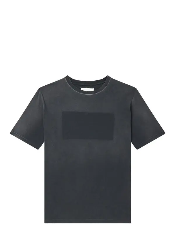 MAISON MARGIELA Printed Cotton-jersey T-shirt - Black