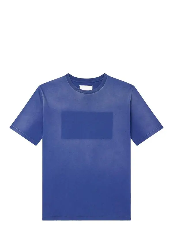MAISON MARGIELA Printed Cotton-jersey T-shirt - Blue