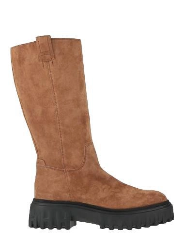 Hogan Leather And Textile Fibers Boots - Beige