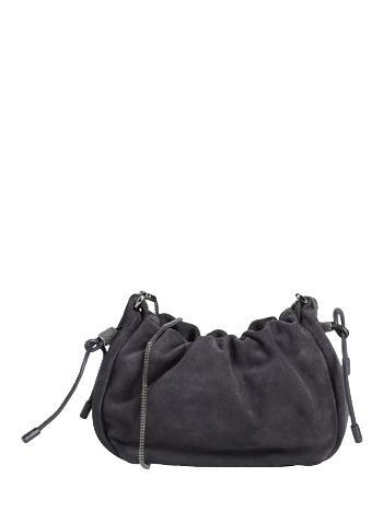 Brunello Cucinelli Suede Crossbody Bag - Black