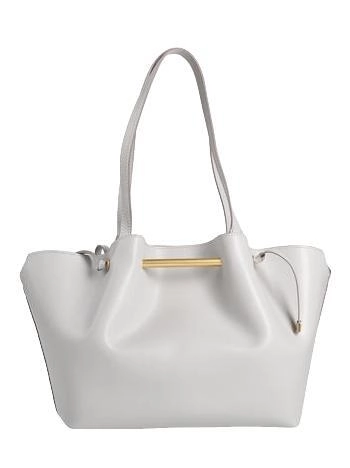 GIANNI CHIARINI Leather Shoulder Bag With Appliqu - Grey