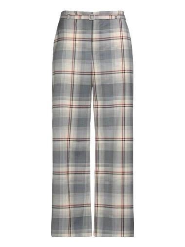 Marni Wide-leg Tartan Pants - Grey