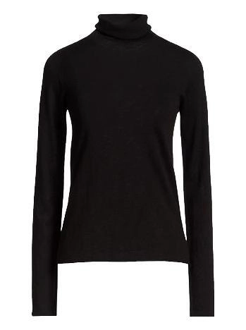 Majestic Filatures Cashmere Turtleneck Long Sleeve Top - Black