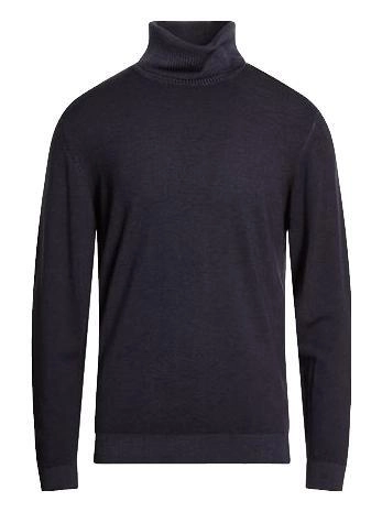 Crossley Turtleneck Midnight Size Virgin Wool - Blue