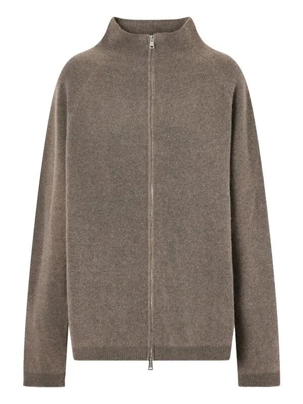 Our Legacy Dash Merino Wool Zip-up Cardigan - Neutrals
