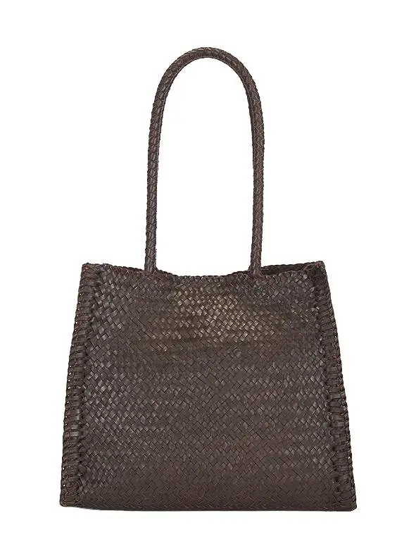 Madewell Lexington Woven Leather Tote - Coffee Bean