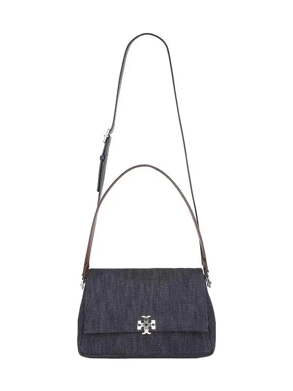 Tory Burch Charlie Denim Shoulder Bag - Midnight