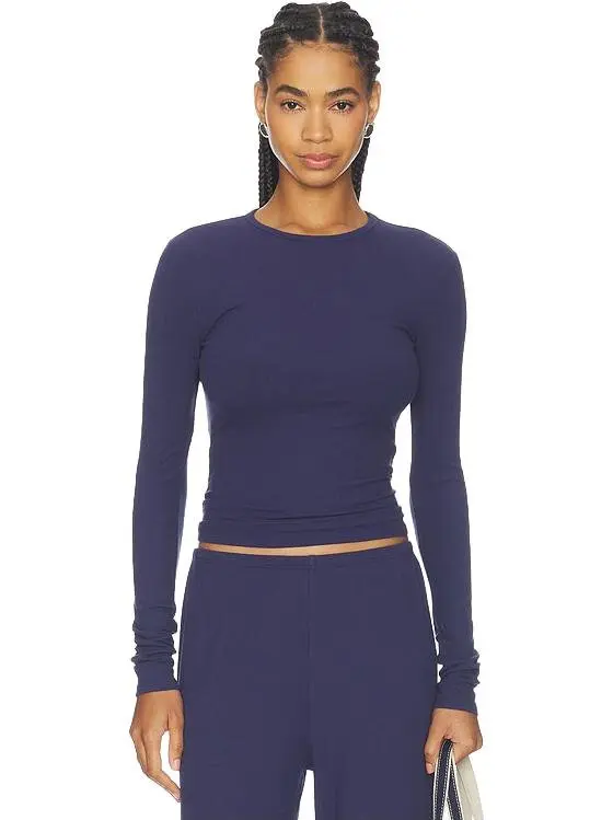 ALL THE WAYS Airlea Long Sleeve Top - Navy