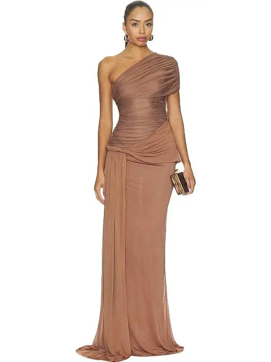 Misha Collection The Interwoven Dress - Mocha