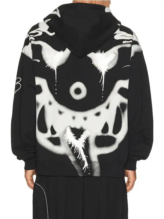 Y3 Gfx Ft Zip Hoodie - Black