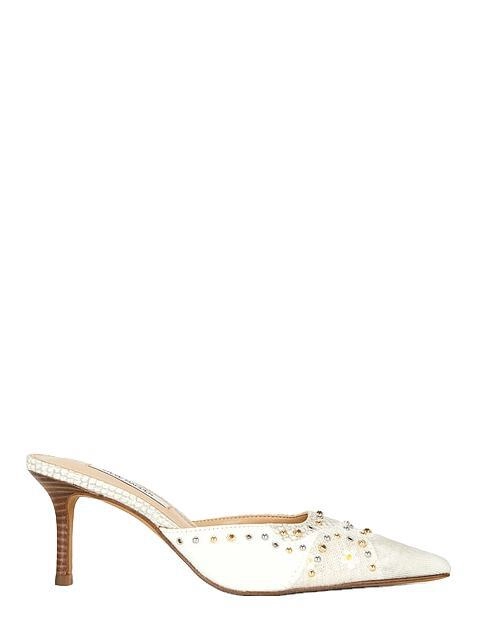 Steve Madden Alexi Embellished Stiletto Mules - Bone Multi