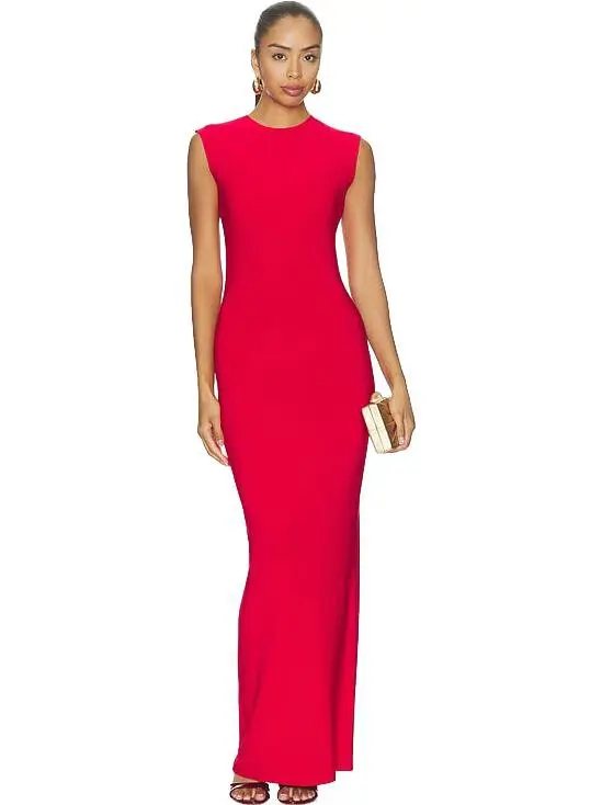 Norma Kamali Sleeveless Gown - Tiger Red