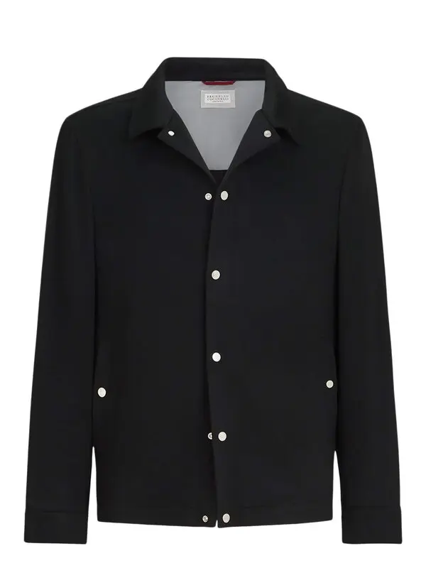Brunello Cucinelli Cashmere Shacket - Black