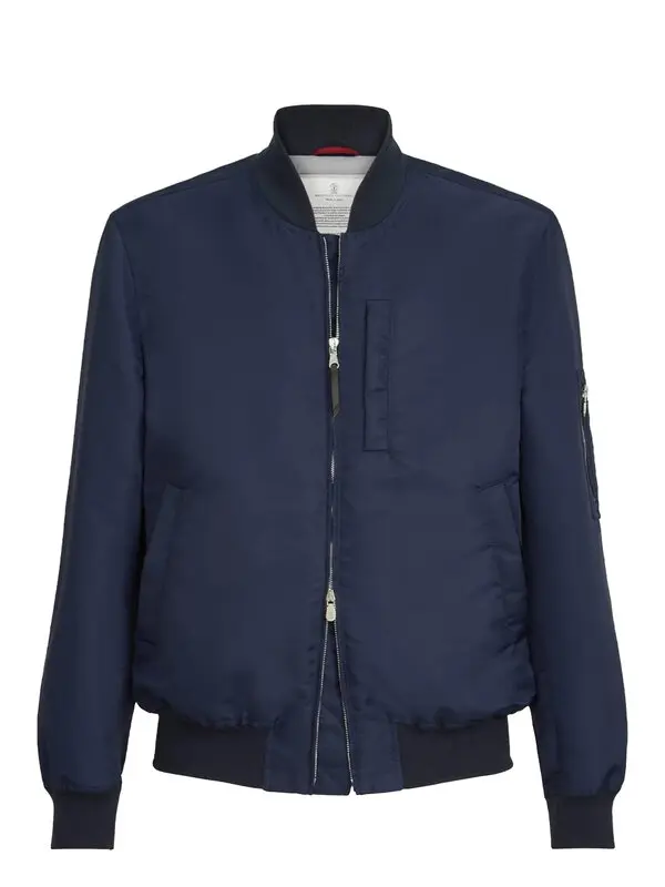 Brunello Cucinelli Waterproof Bomber Jacket - Blue