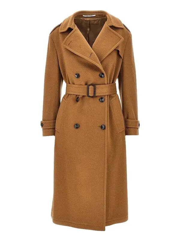 Tagliatore Bonny Cashmere Trench Coat - Brown