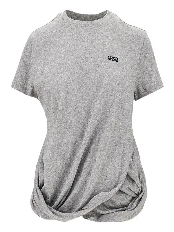 Loewe Draped Jersey T-shirt - Grey