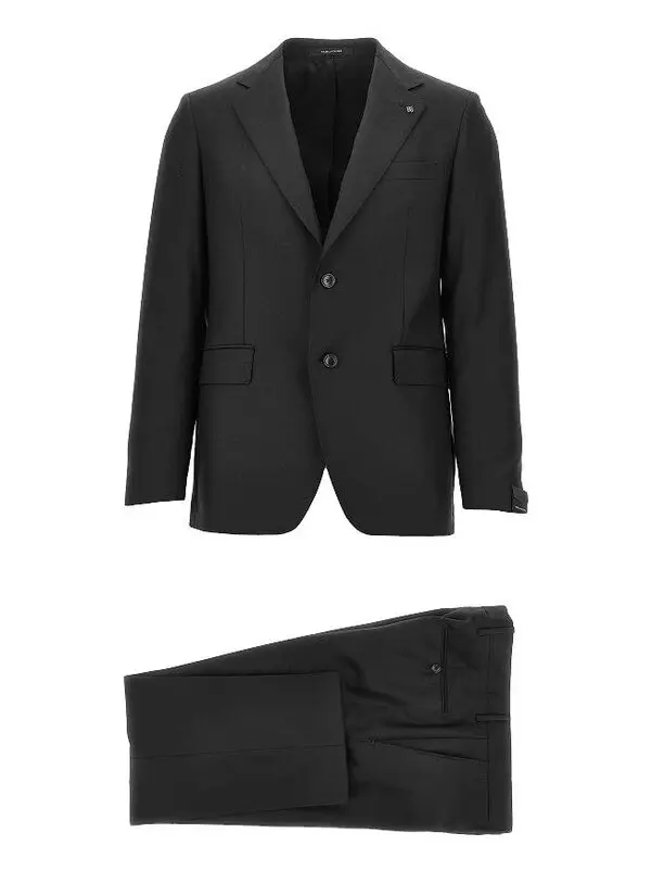 Tagliatore Virgin Wool Two-pieces Tailored Suit - Black