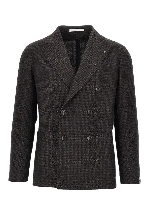 Tagliatore Silk And Wool Double-breasted Jacket - Multicolor