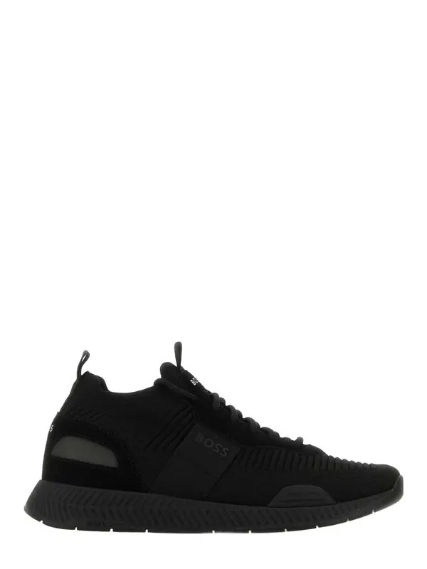 Hugo Boss Boss Mesh Low Top Sneakers - Black
