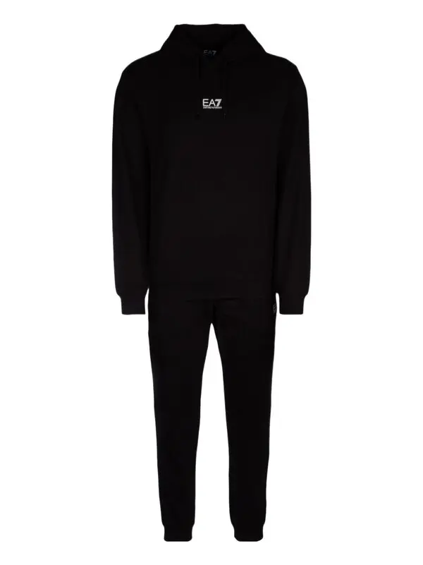 EA7 Logo-embellished Tracksuit Set - Black