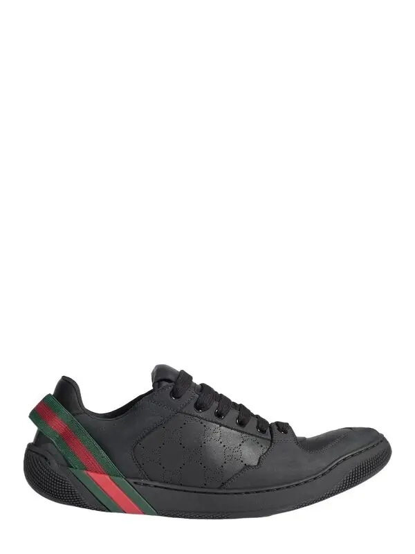 Gucci Screener Sneaker With Web Detailing - Black