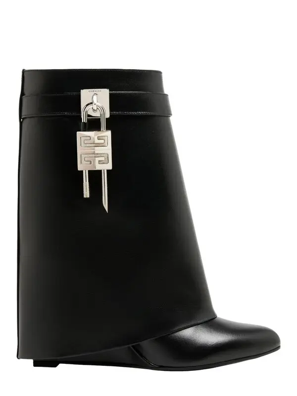 Givenchy Shark Lock Wedge Boots - Black