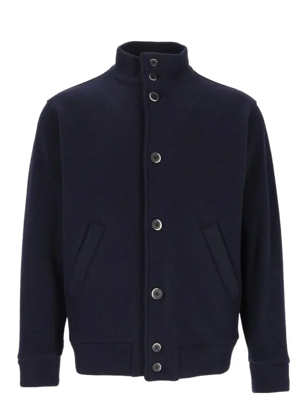 Barena Venezia Caopian Buttoned Knitted Jacket - Navy