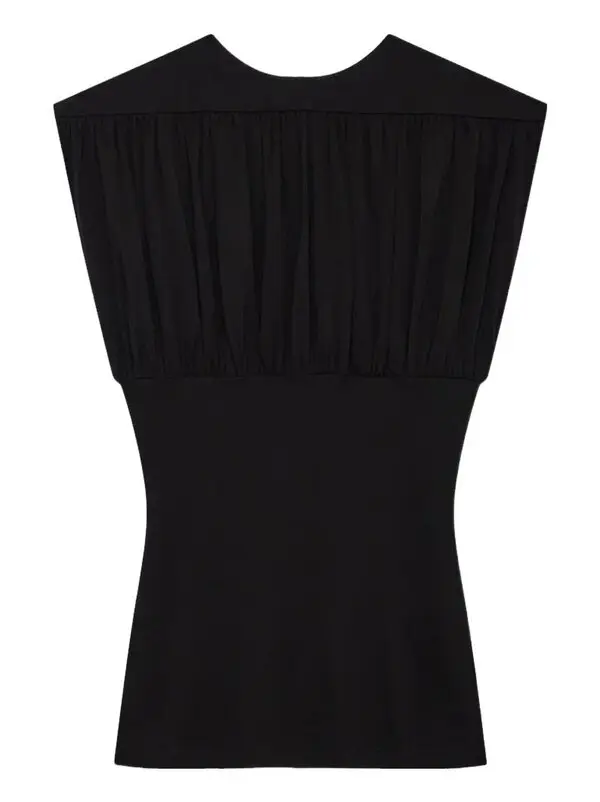 ANINE BING Sleeveless Knit Top With High Neck - Black