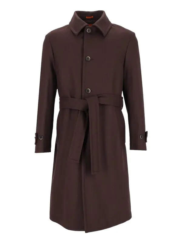 Barena Venezia Paramar Belted Single-breasted Coat - Brown
