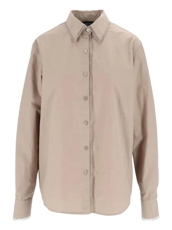 Fabiana Filippi Long-sleeved Button-up Shirt - Nude