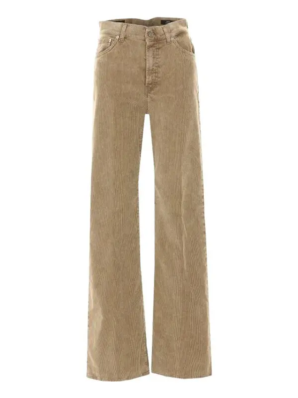DONDUP Logo-patch Denim Trousers - Brown