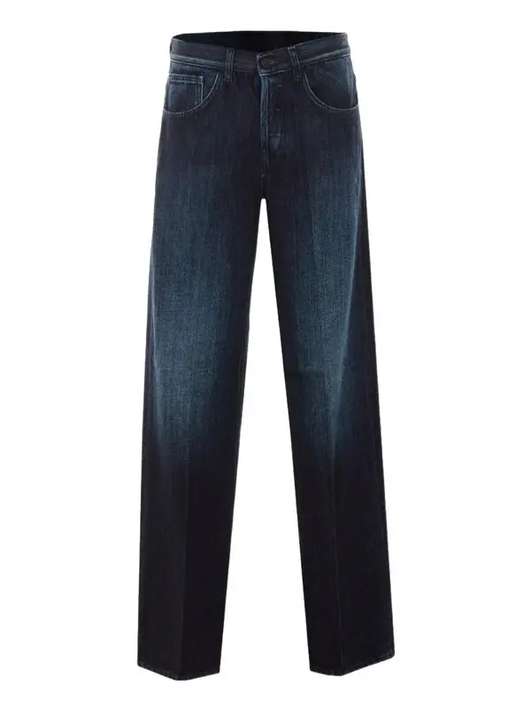 DONDUP Faded Straight-leg Jeans - Black