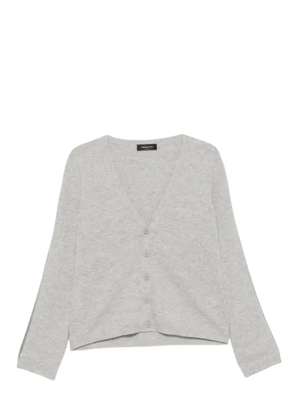Fabiana Filippi V-neck Cardigan With Monili Chain Embellishment - Light Gray