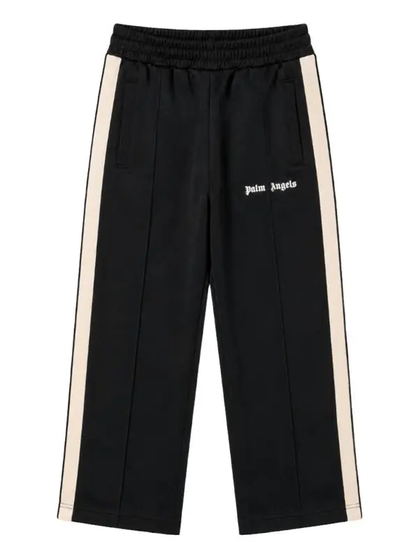 Palm Angels Athletic Track Pants With Side Stripes - Black