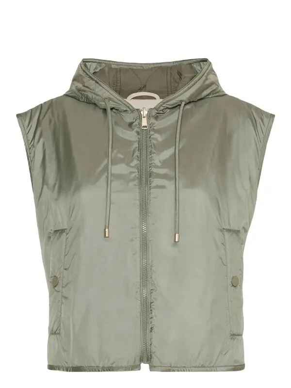 Max Mara Reversible Water-repellent Padded Gilet - Khaki