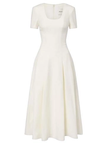 Roland Mouret Wool And Silk Blend Cocktail Dress - White