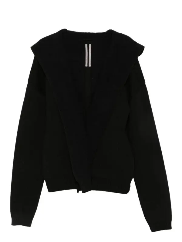 Rick Owens Draped Hooded Jacket - Black