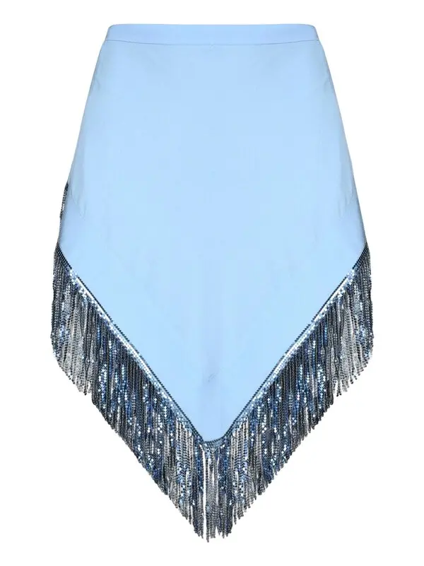 Rabanne Embellished Asymmetric Mini Skirt - Blue