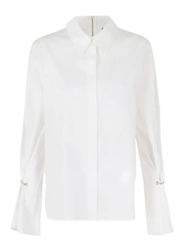 Erika Cavallini Cecilia Zip Cotton Shirt - White
