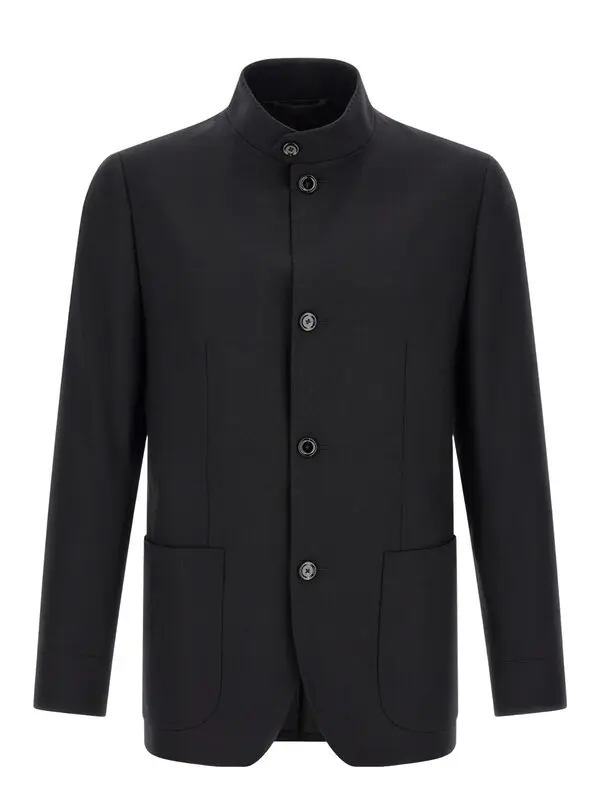 LARDINI Single-breasted Blazer - Black