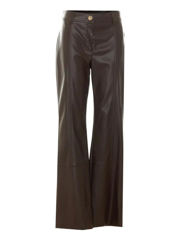 Liu Jo Faux Leather Wide-leg Pants - X0807