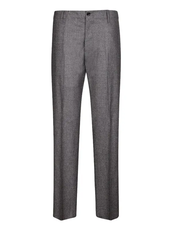 LARDINI Tailored Trousers With Belt Loops - Black