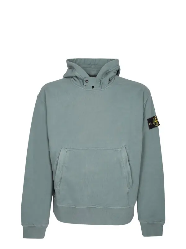 Stone Island Long-sleeve Hooded Sweatshirt - Gray