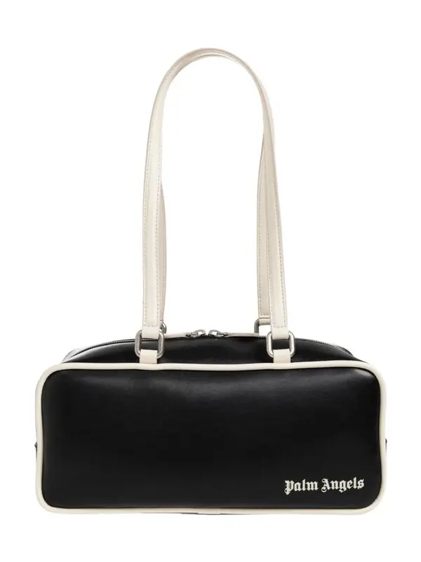 Palm Angels White Shoulder Bag - Black