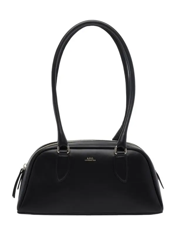 A.p.c. Leather Zippered Handbag - Black