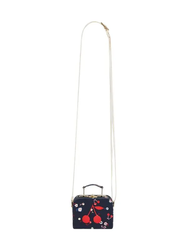 Bonpoint Aimane Printed Shoulder Bag - Navy