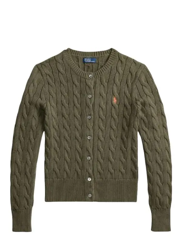 Polo Ralph Lauren Cable-knit Cardigan With Embroidered Motif - No
