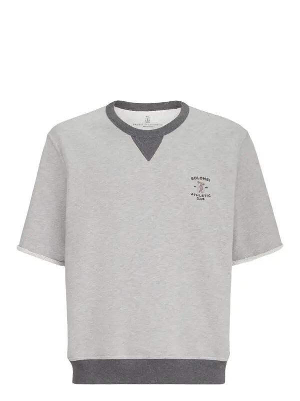 Brunello Cucinelli Logo-print Short-sleeve T-shirt - Grey