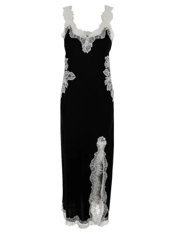 Gold Hawk Spaghetti Strap Maxi Dress - Black