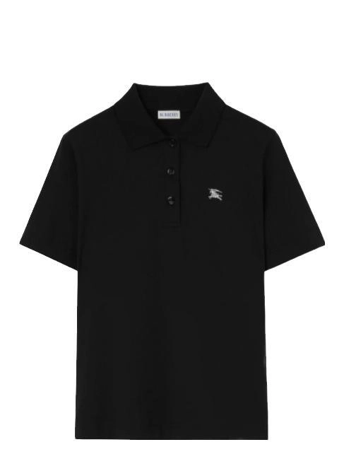 Burberry Knight Jewel Cotton Polo Shirt - Black